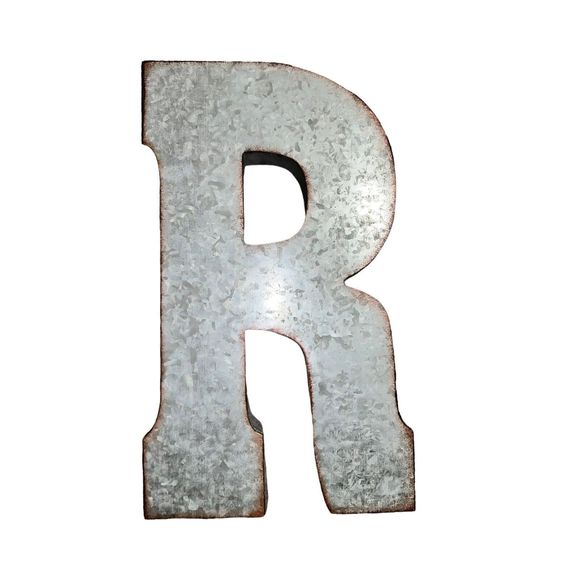 Hobby Lobby | Accents | Rustic Galvanized Metal Letter R 2 Inch ...